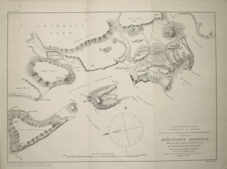 Discovery Harbour Showing the Winter Quarters of H.M.S. Discovery ...